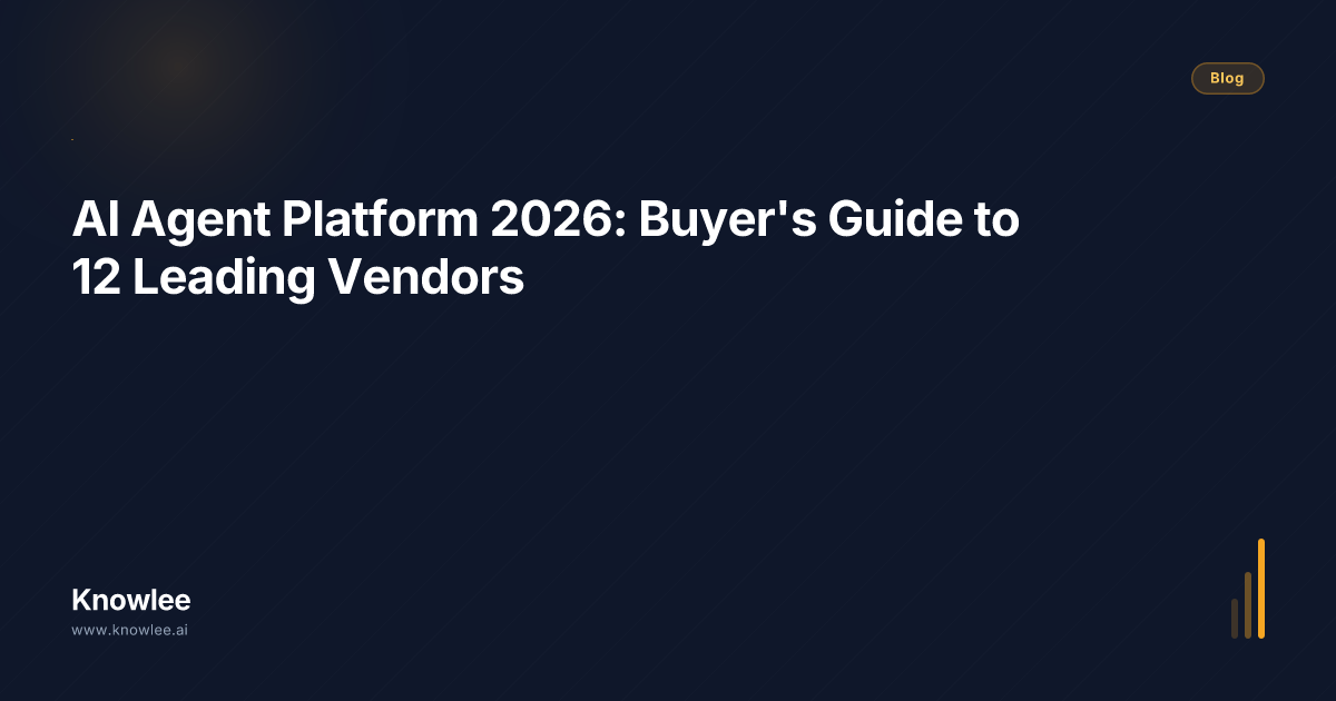 AI Agent Platform 2026: Buyer's Guide to 12 Leading Vendors | Knowlee Blog