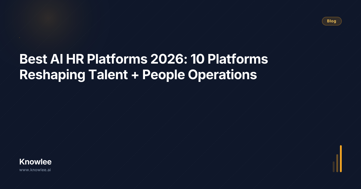 Best AI HR Platforms 2026: 10 Platforms Reshaping Talent + People ...
