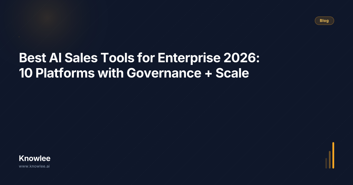 Best AI Sales Tools for Enterprise 2026: 10 Platforms with Governance ...