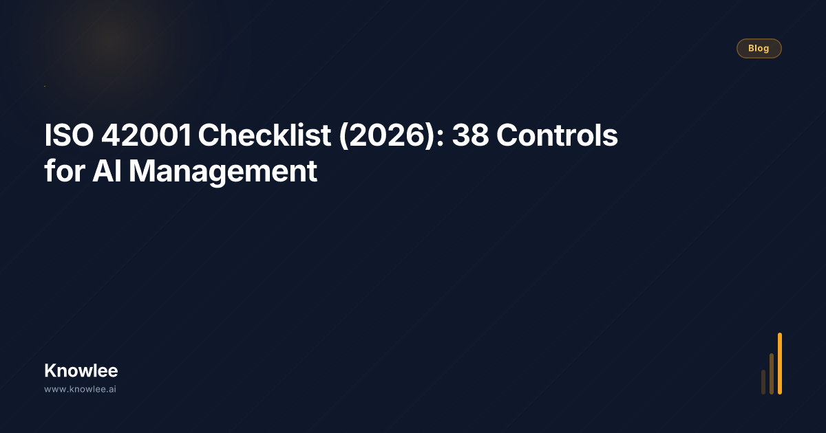 ISO 42001 Checklist (2026): 38 Controls for AI Management | Knowlee Blog