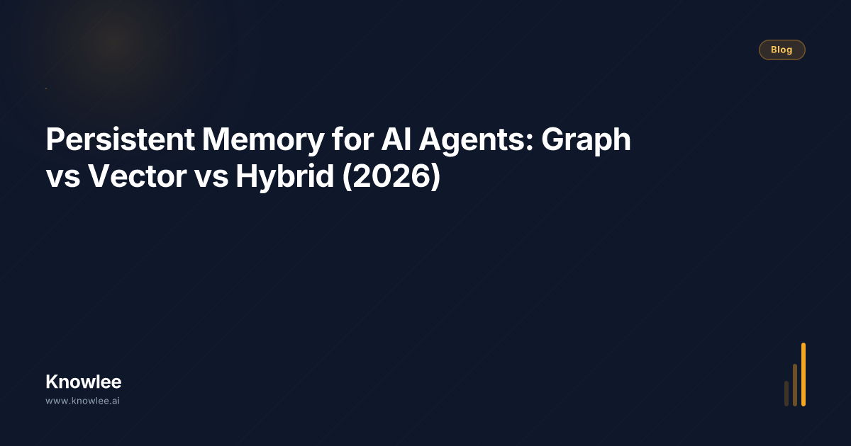 Persistent Memory for AI Agents: Graph vs Vector vs Hybrid (2026 ...